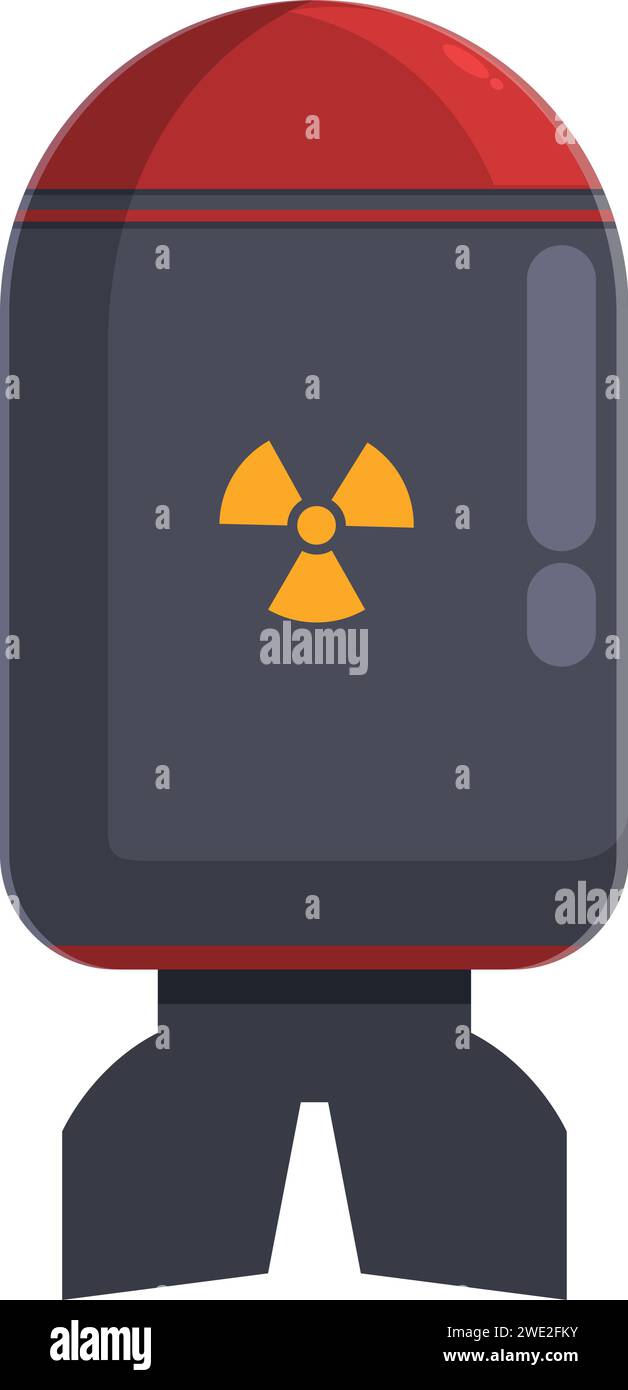 Danger atomic bomb icon cartoon vector. Chemical explosive. Nuclear ...