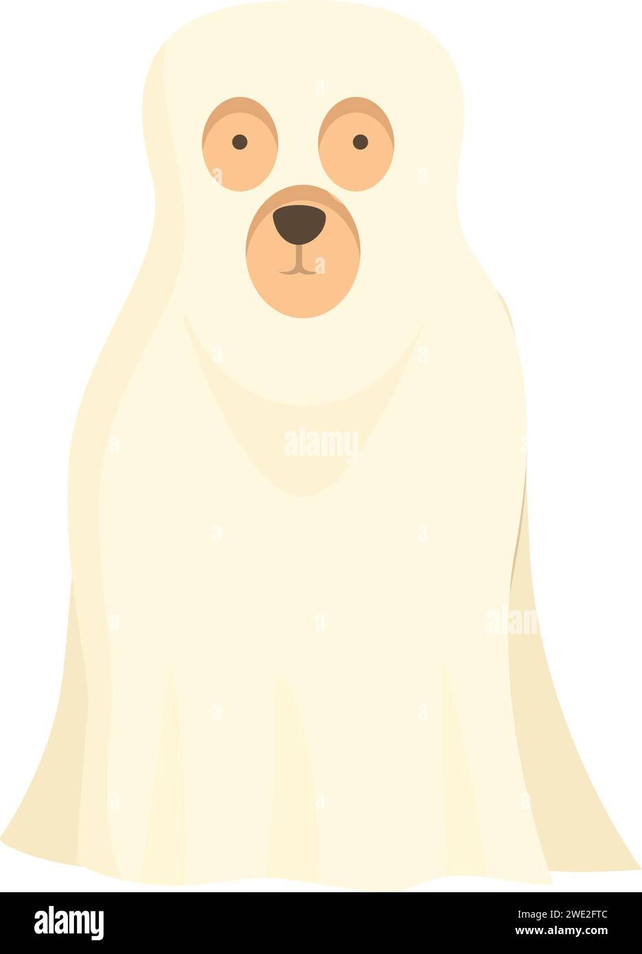 Ghost dog costume icon cartoon vector. Holiday mascot. Treat and trick ...