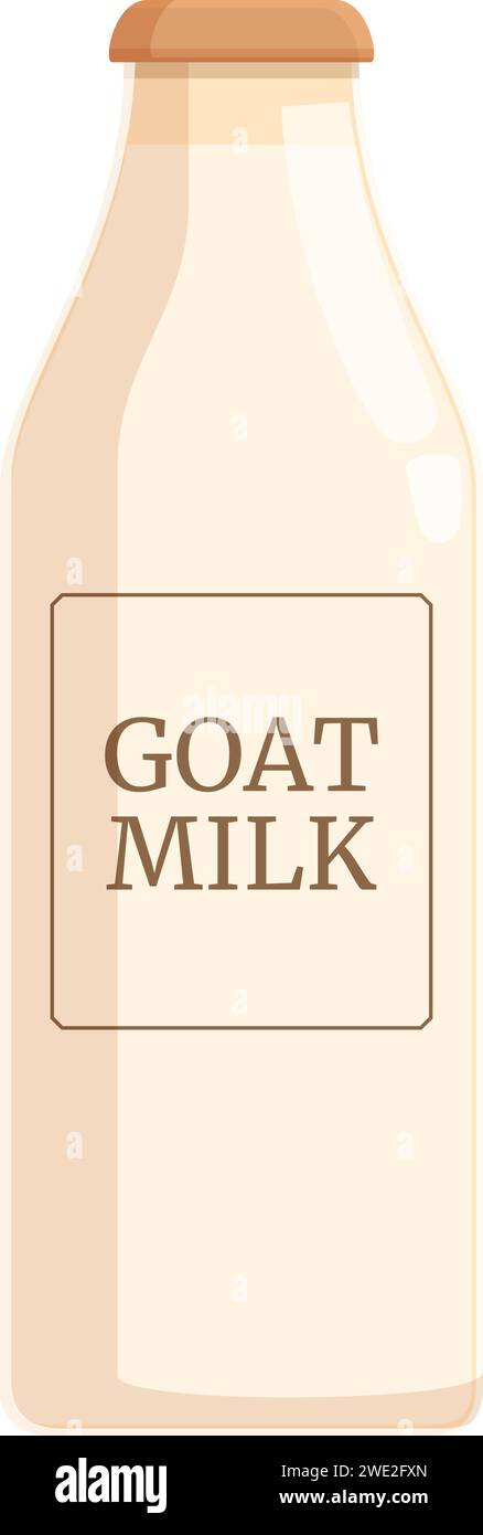 Goat milk icon cartoon vector. Farming nature. Liquid container flask ...