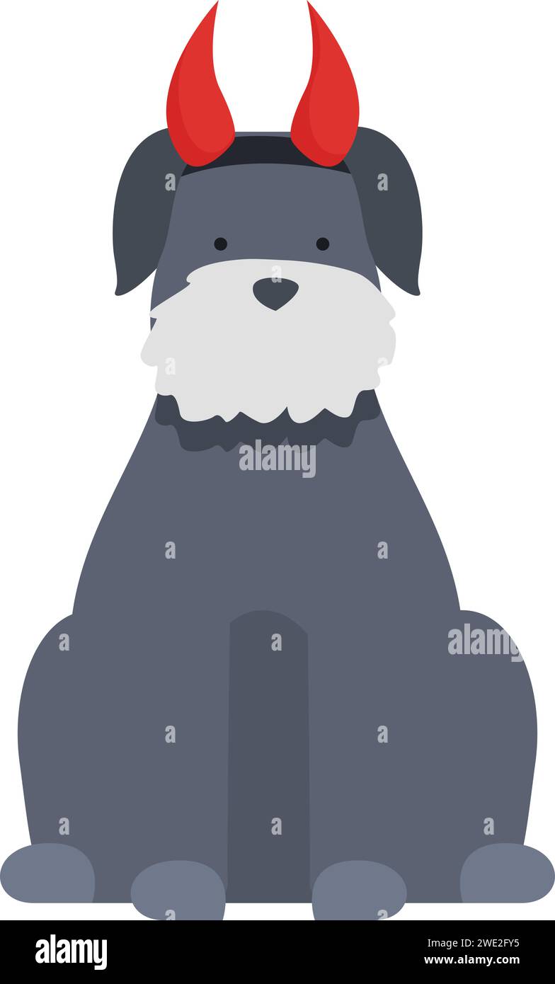 Cute dog devil costume icon cartoon vector. Party pet. Kitty treat ...
