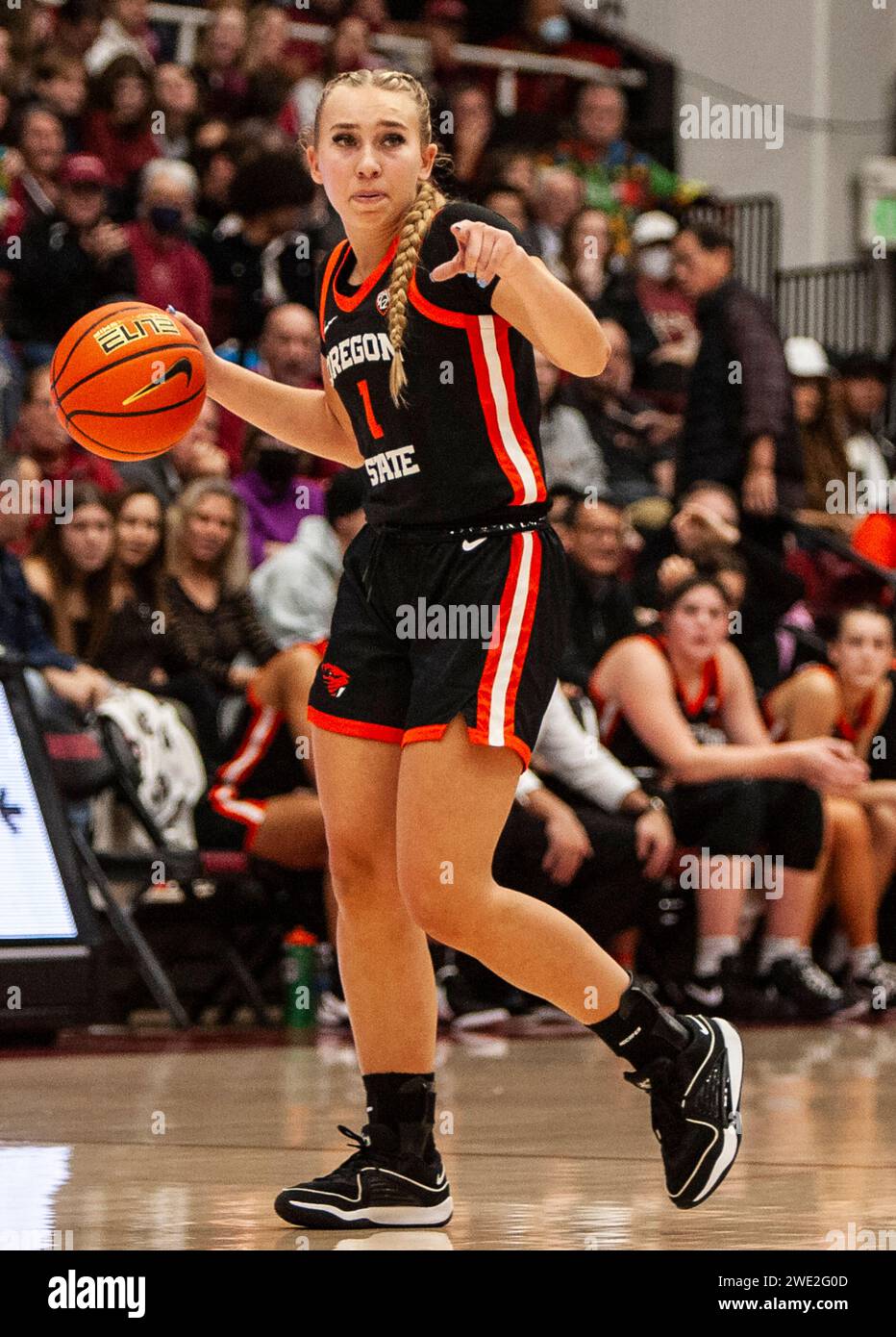 Stanford, CA, USA. 21st Jan, 2024. A. Oregon State guard Kennedie ...