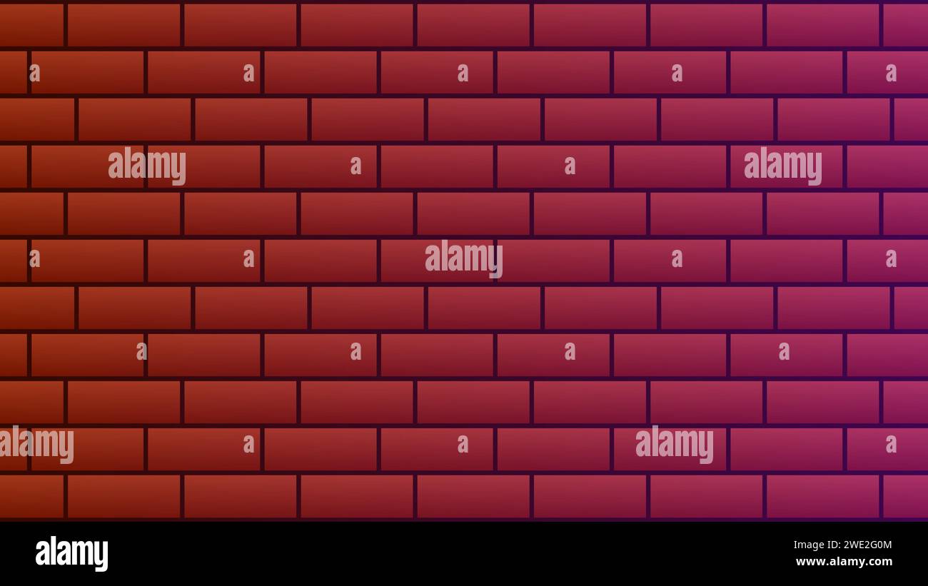 Illustration of red brick wall with gradient lighting Stock Vector ...