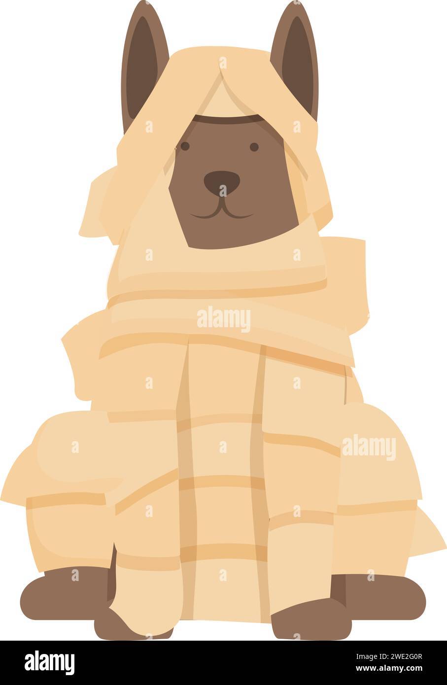 Dog mummy costume icon cartoon vector. Halloween party. Animal monster ...