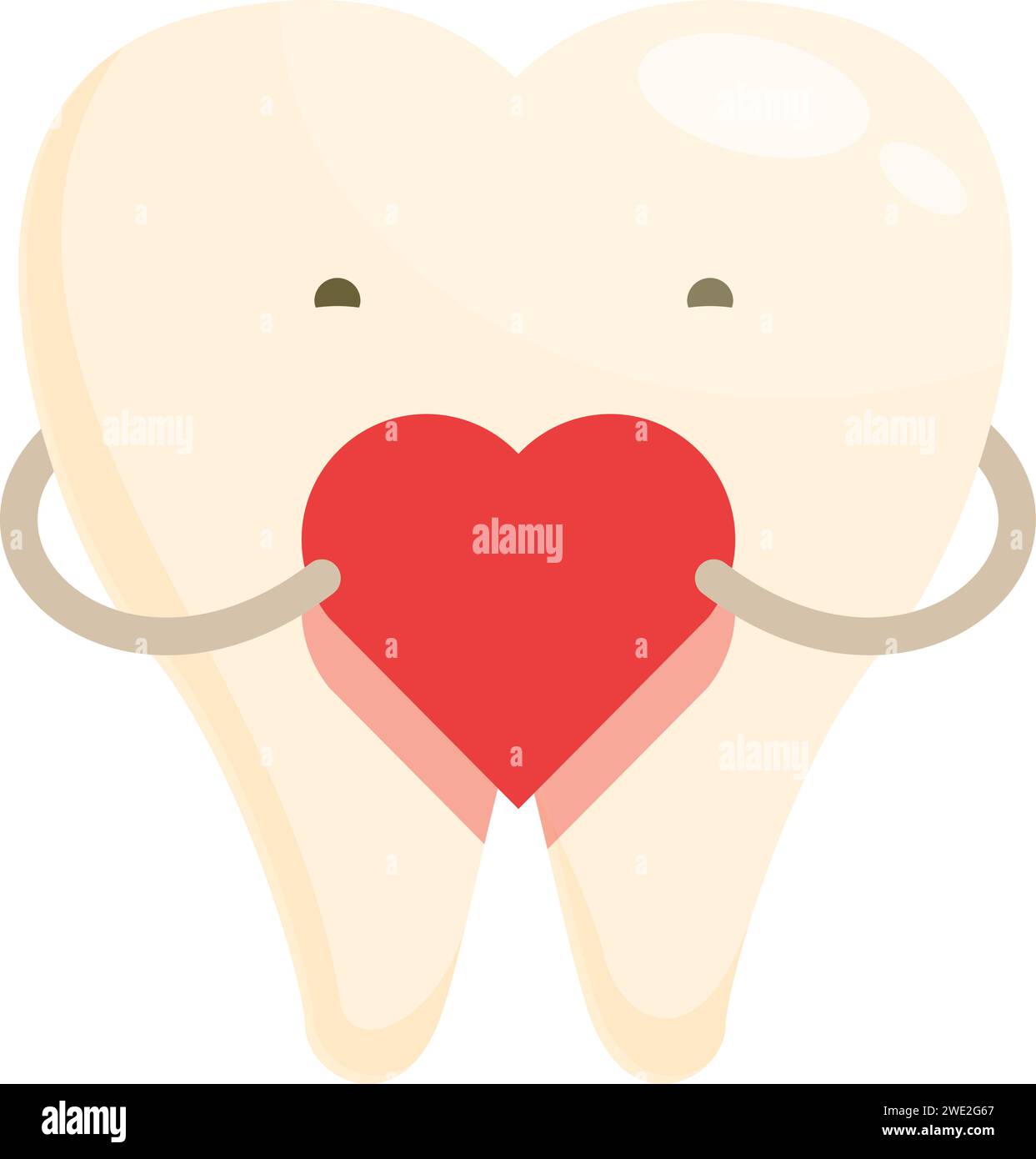 Love healthy tooth icon cartoon vector. Child care. Oral clinic happy ...