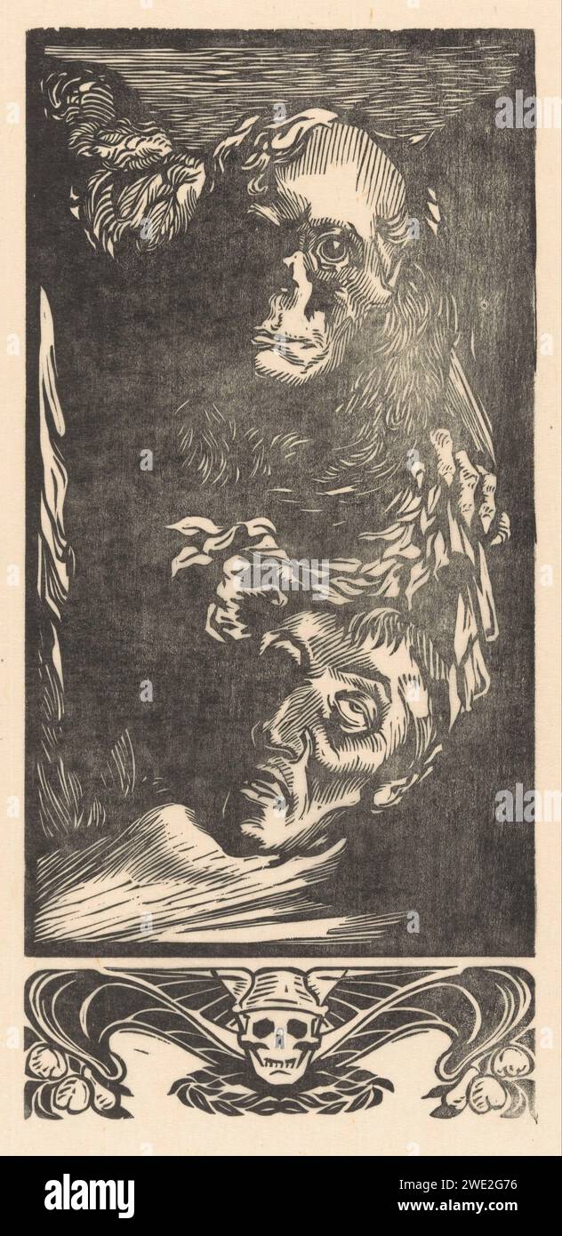 Death with chopped head, Johannes Josephus Aarts, 1881 - 1934 print A ...