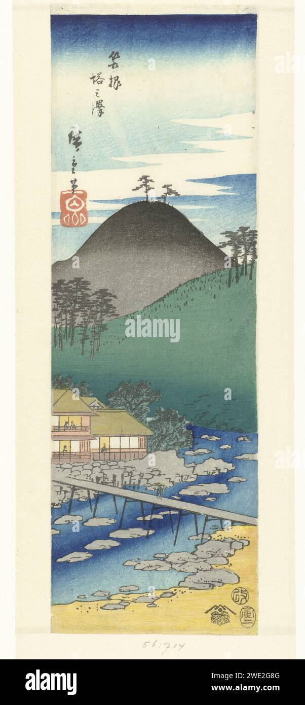 Tonosawa in hakone, hiroshige (i), utagawa, 1854 print View of an inn ...