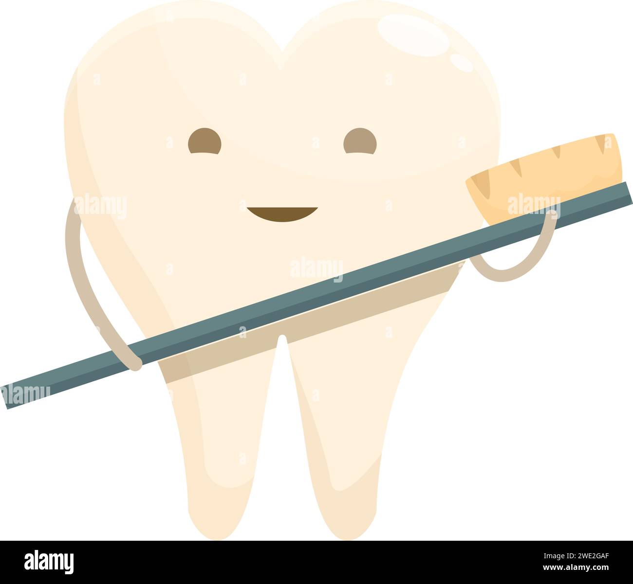 Healthy tooth with brush icon cartoon vector. Super hero. Care child ...