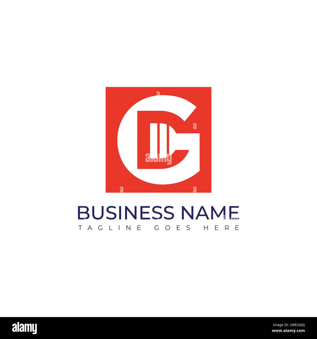 Letter cg or gc negative space modern corporate business modern unique typography logo. letter ...