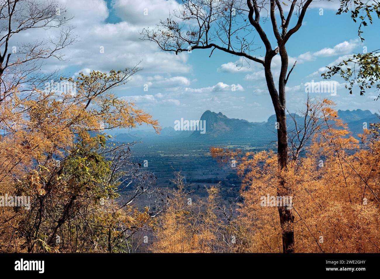 View of Pha Nok Kao and Phu Pha Man National Park from the top of Phu ...