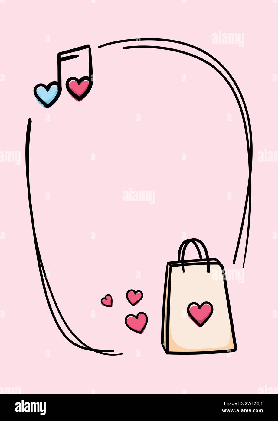 Romantic love hearts music notes Stock Vector Images - Alamy