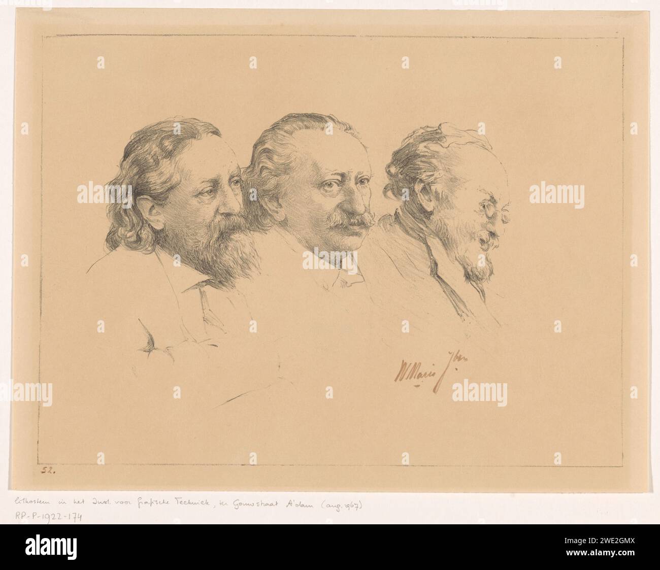 Portrait of Jacob, Willem and Matthijs Maris, Willem Matthijs Maris ...