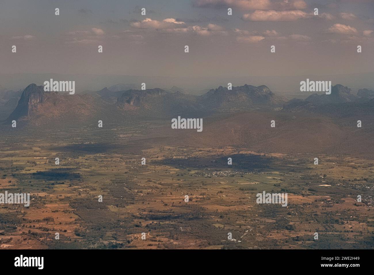 View of Pha Nok Kao and Phu Pha Man National Park from the top of Phu ...