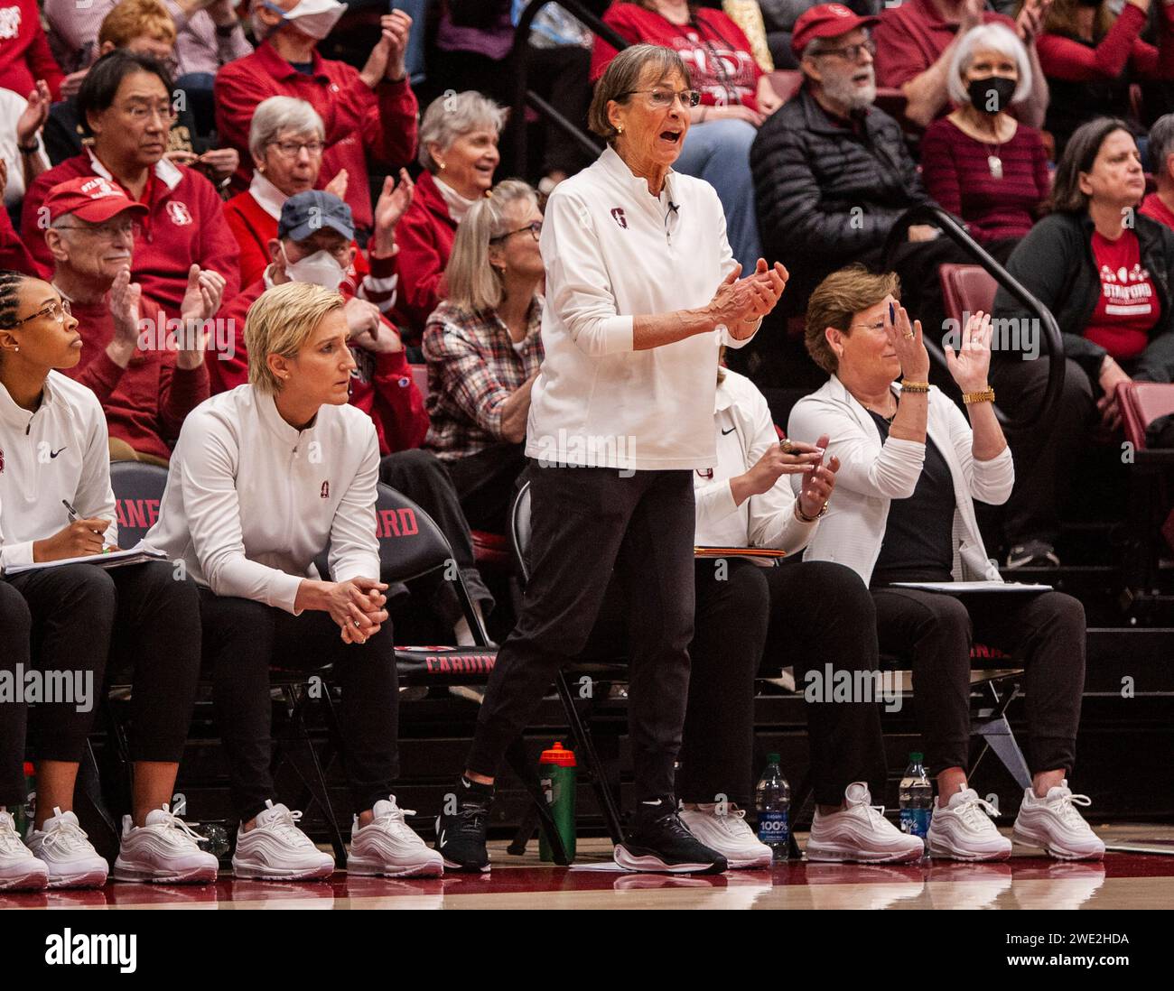 Stanford, CA, USA. 21st Jan, 2024. A. Stanford head coach Tara ...