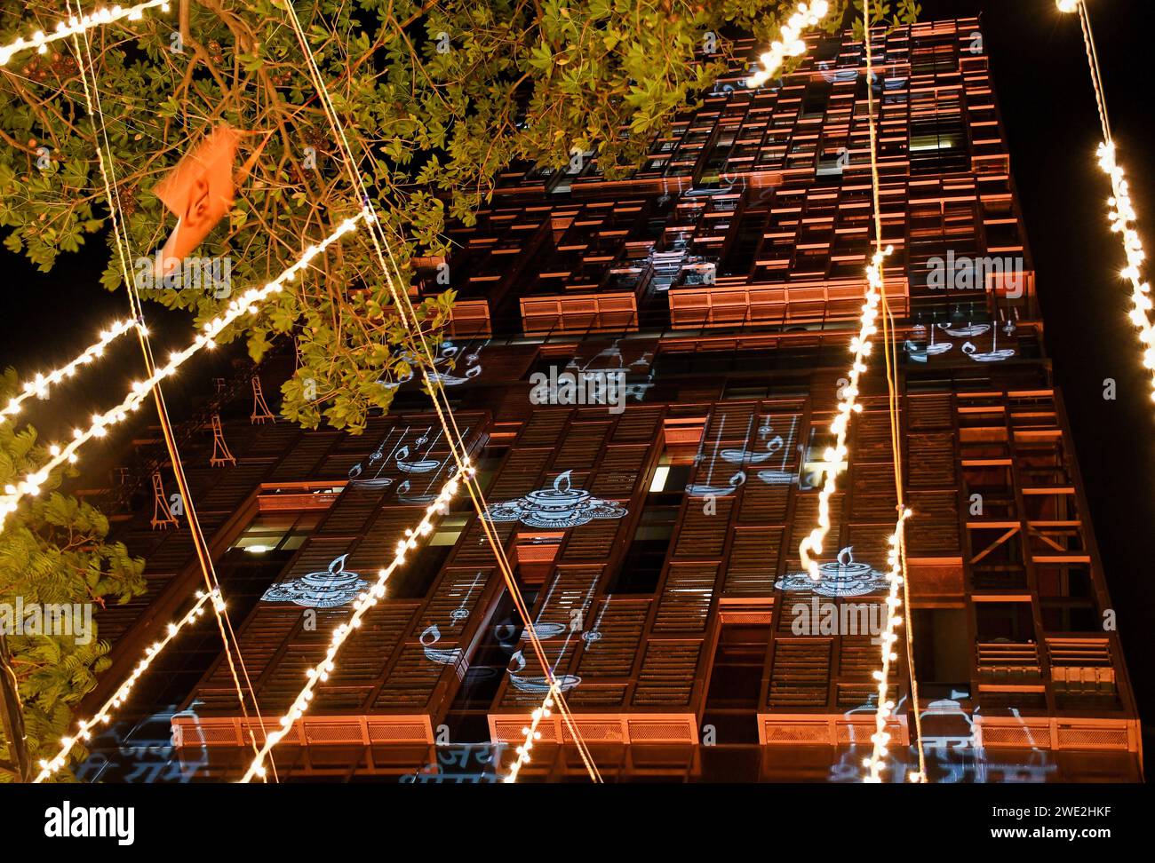 Mumbai, India. 22nd Jan, 2024. The Antilia building (residence of ...