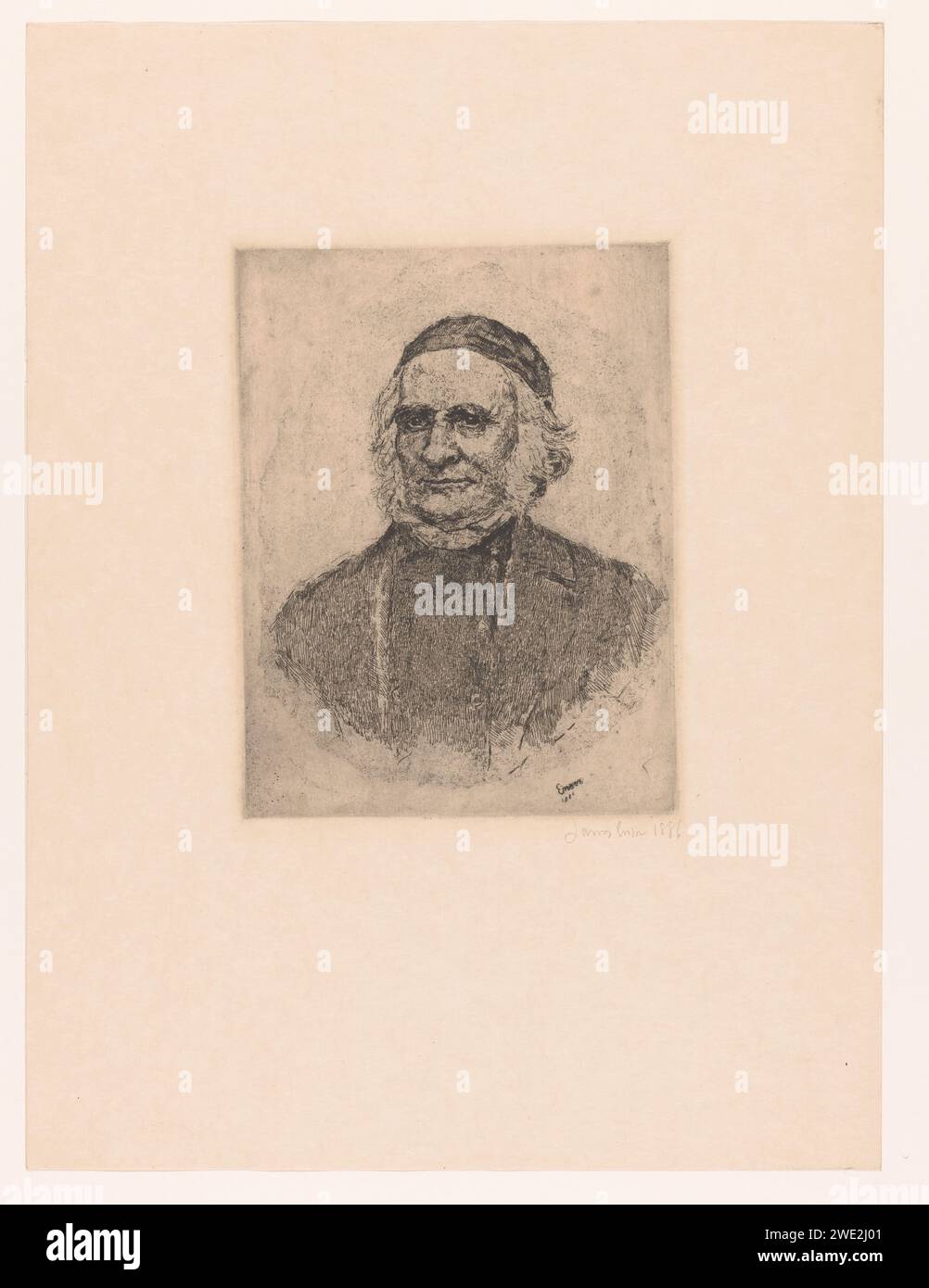 The port Van Elias Magnus Fries, James Ensor, 1886 print paper etching ...