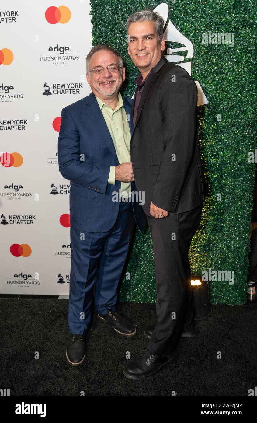 New York, USA. 22nd Jan, 2024. Marc Shaiman and Lou Mirabal attend New ...