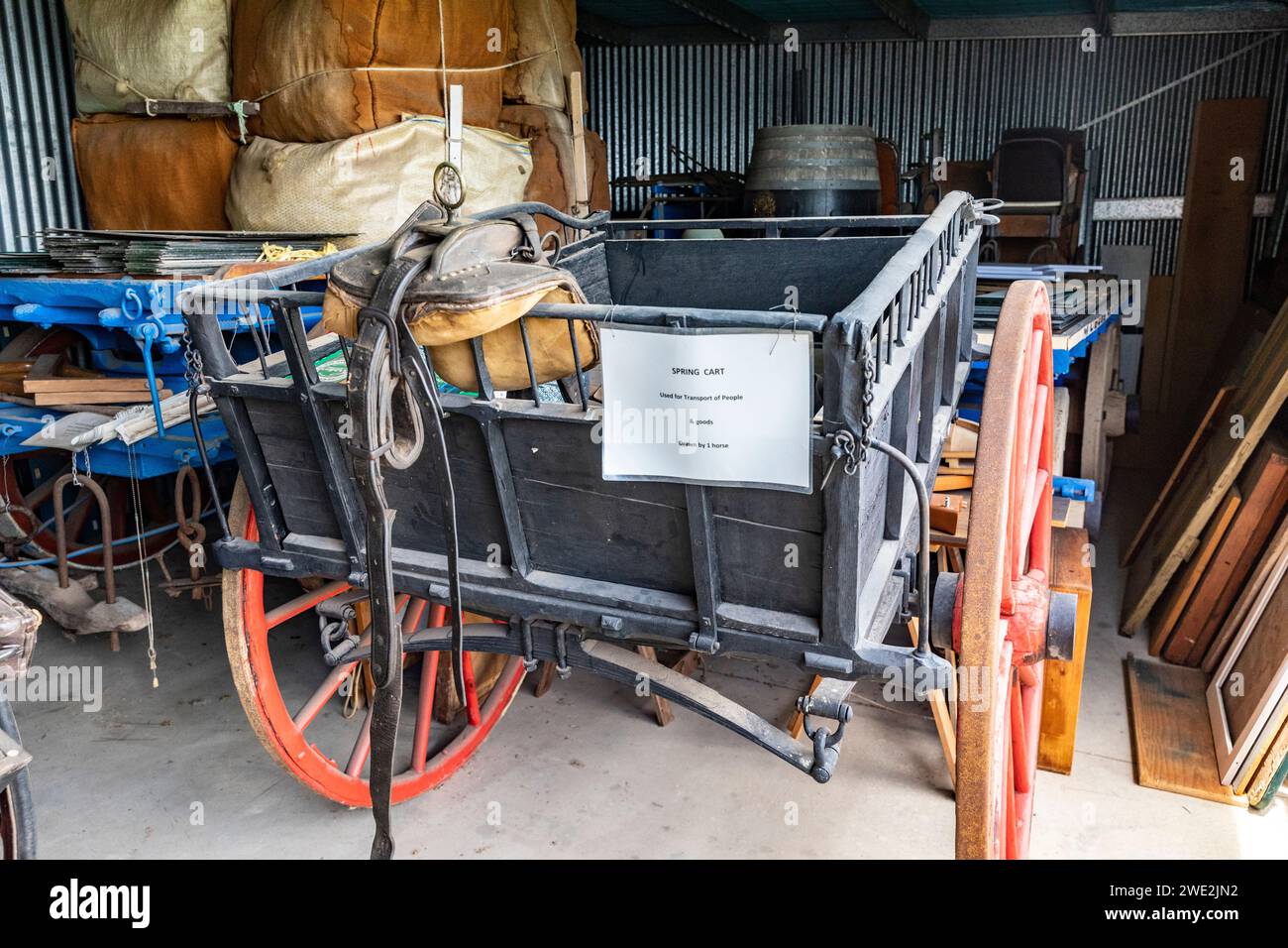 Horse drawn Spring cart on display in mudgee museum ,New South Wales ...