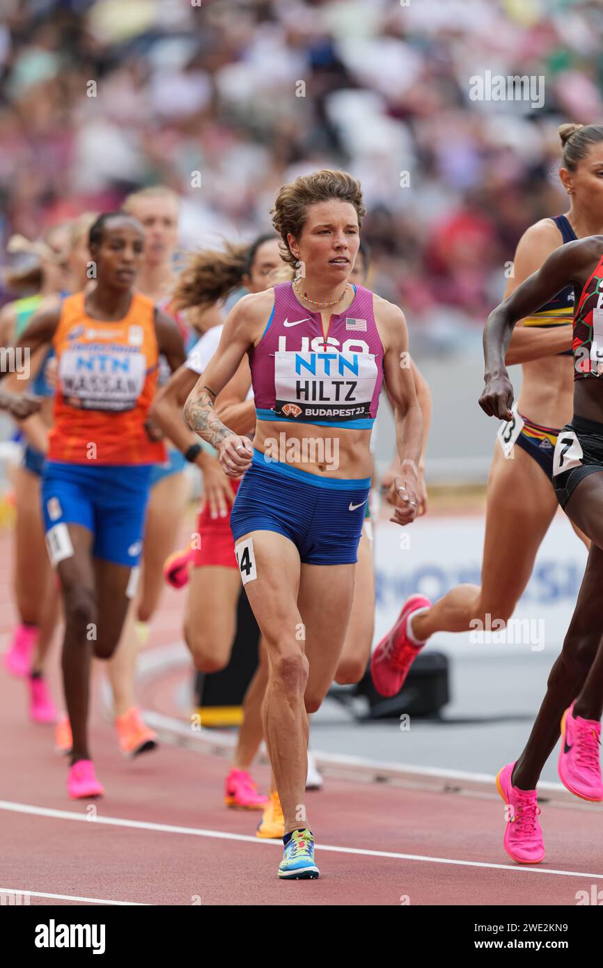 Nikki HILTZ participating in the 1500 meters at the World Athletics ...