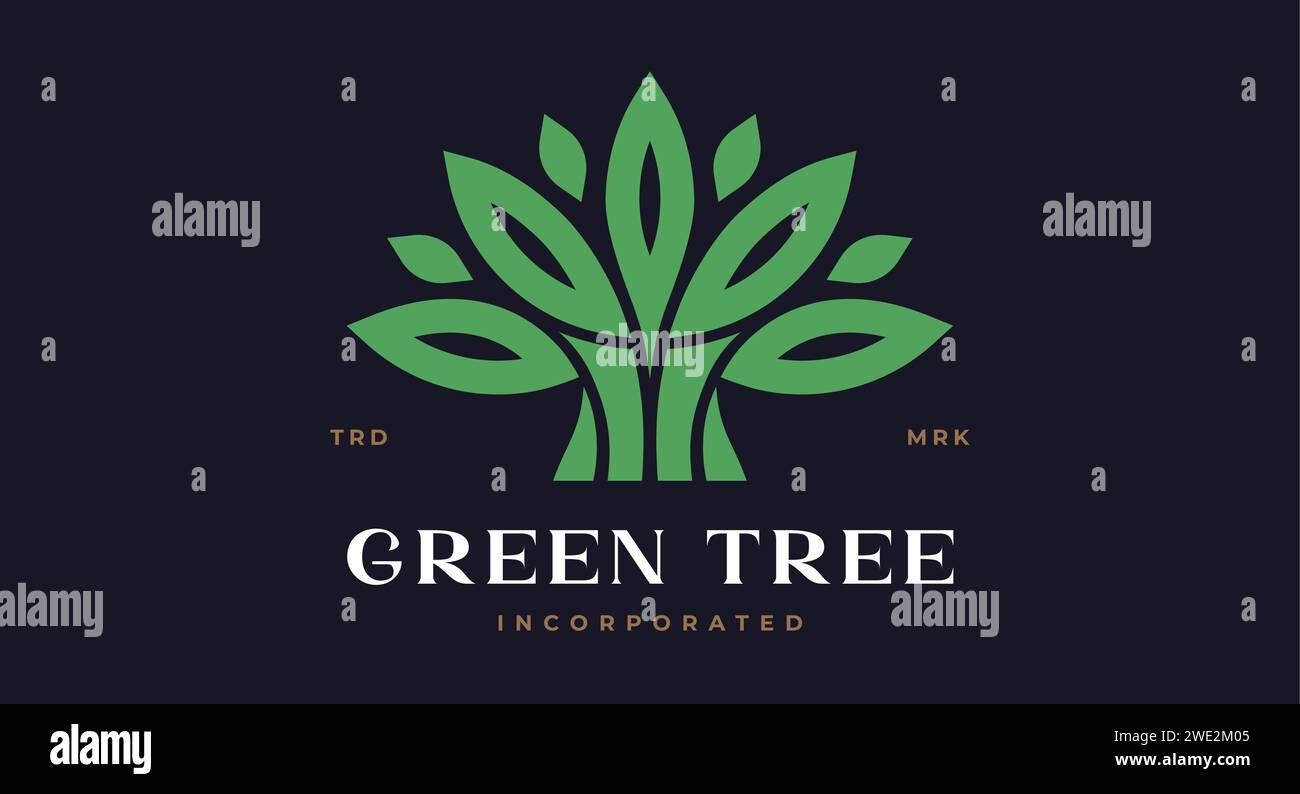 Tree Label, Sign, Logo Oak, Olive Eco Brand. Logo green tree template ...