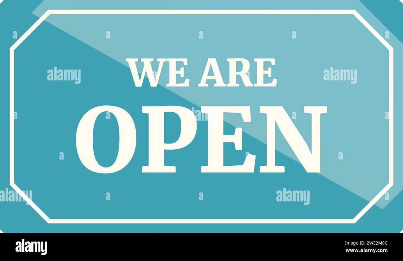 We are open board icon cartoon vector. Street market. Come closed Stock Vector Image & Art - Alamy