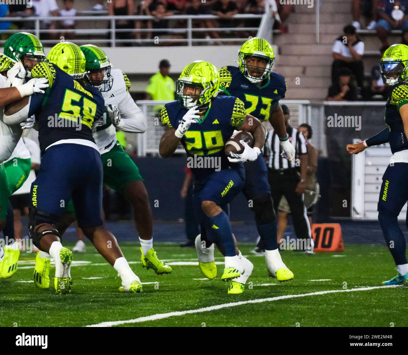 Honolulu, Hawaii, USA. 19th Jan, 2024. Team Makai running back Caden ...