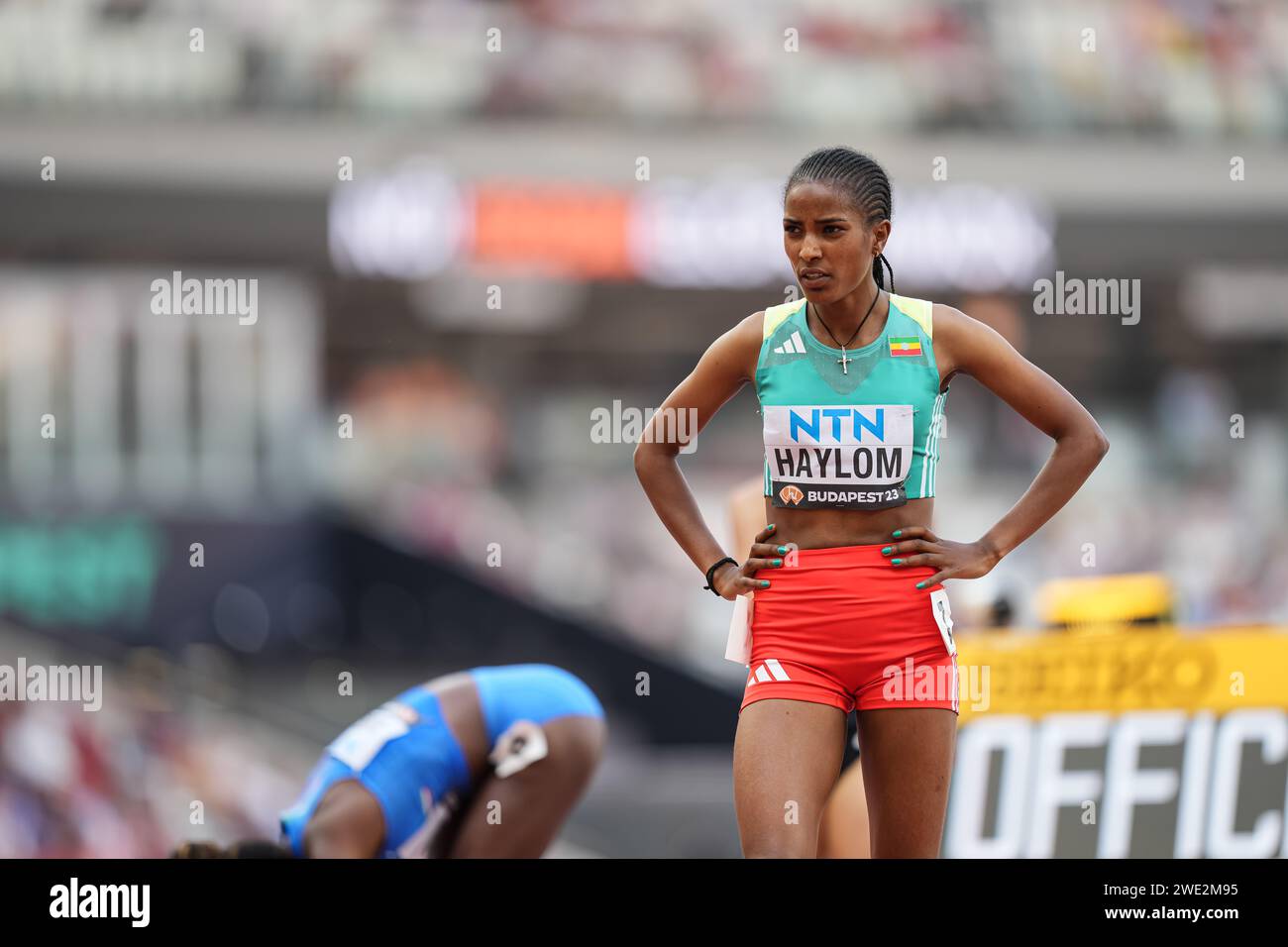 Birke HAYLOM participating in the 1500 meters at the World Athletics ...