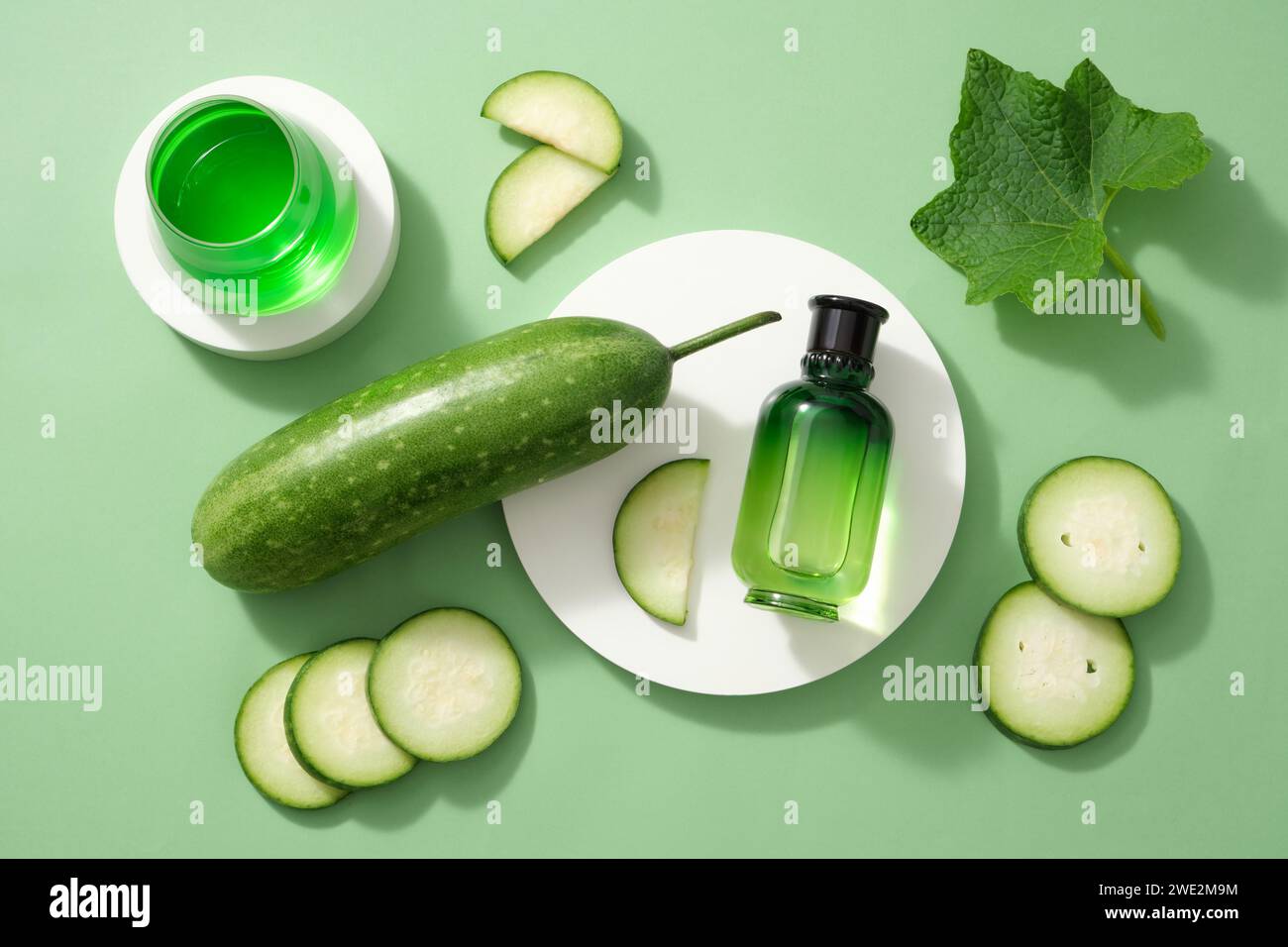 Scene for advertising and branding cosmetic product of winter melon ...