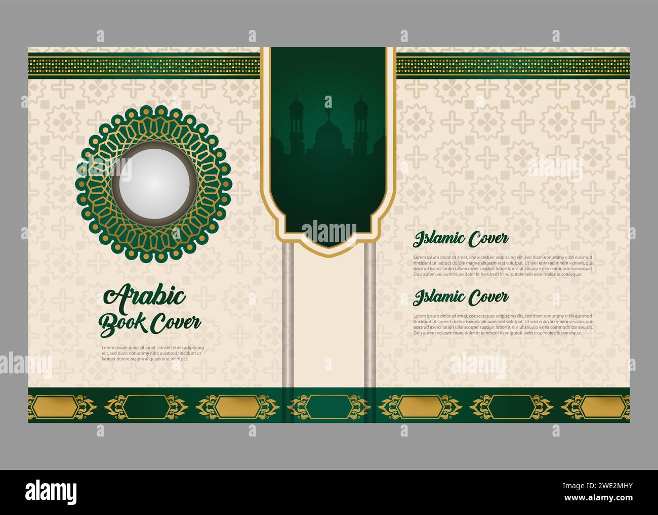 Islamic book cover design Stock Vector Images - Alamy