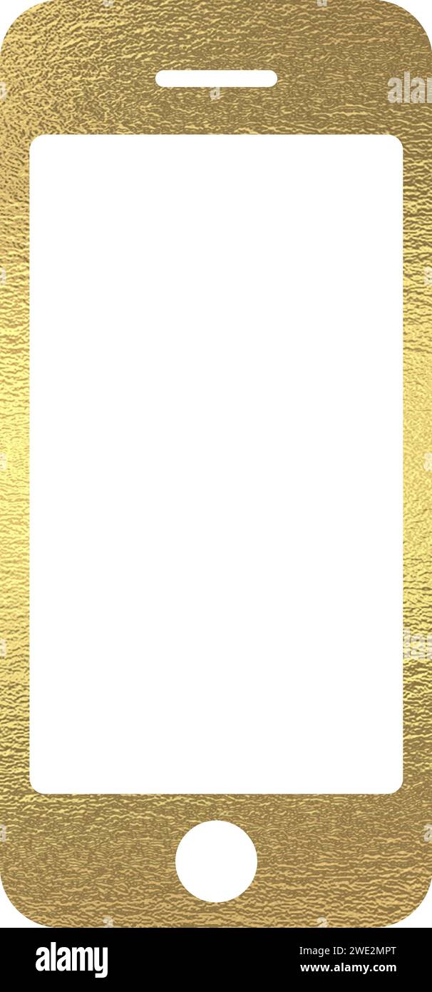 Golden modern smartphone mobile Stock Vector Images - Alamy