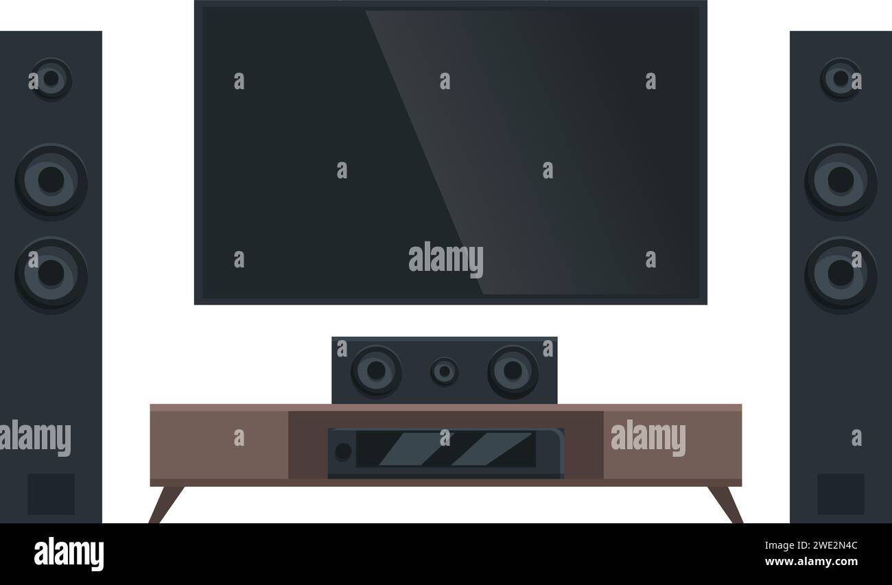 Audio visual center Stock Vector Images - Alamy