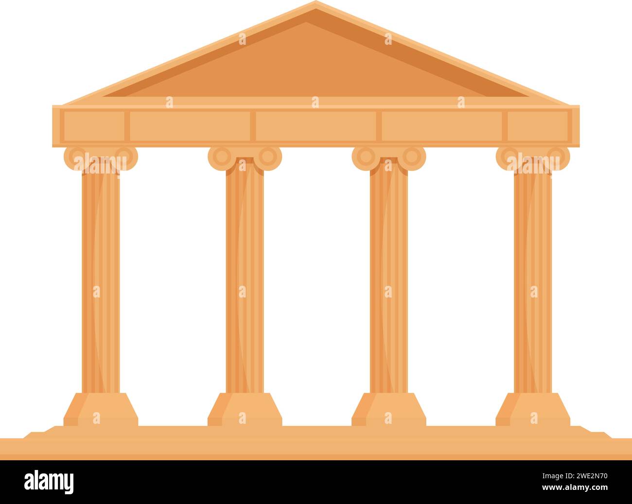 Ancient temple icon cartoon vector. Work stage. Empire aged Stock ...