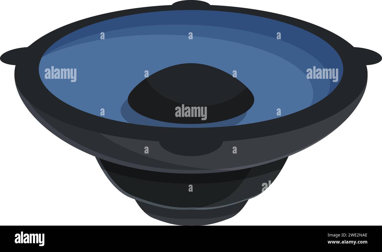 Blue car speaker icon cartoon vector. Hi fi power. Musical noise Stock ...