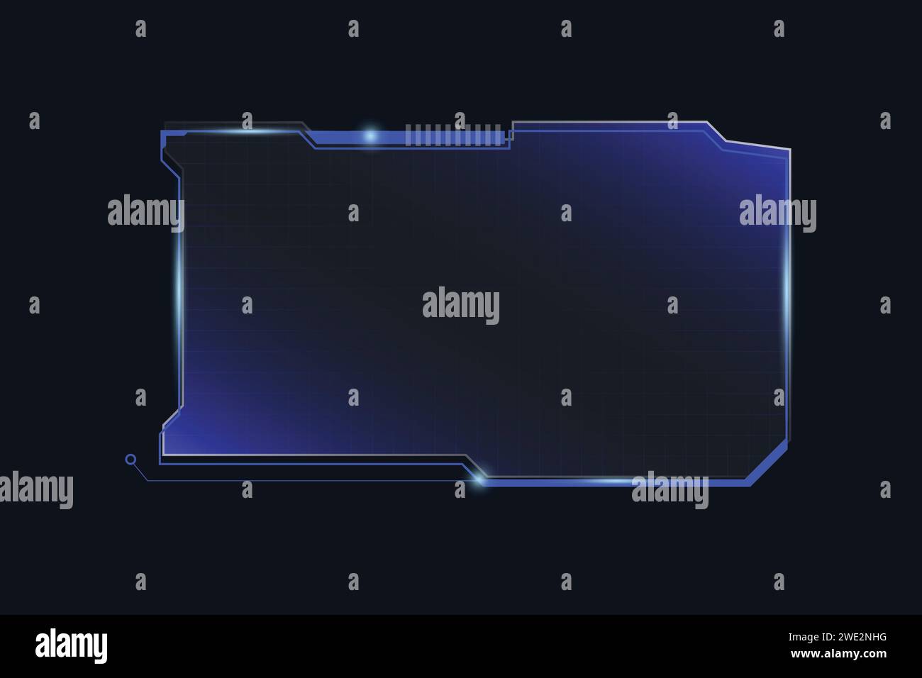 Abstract blue futuristic background of technology sci fi frame isolated ...