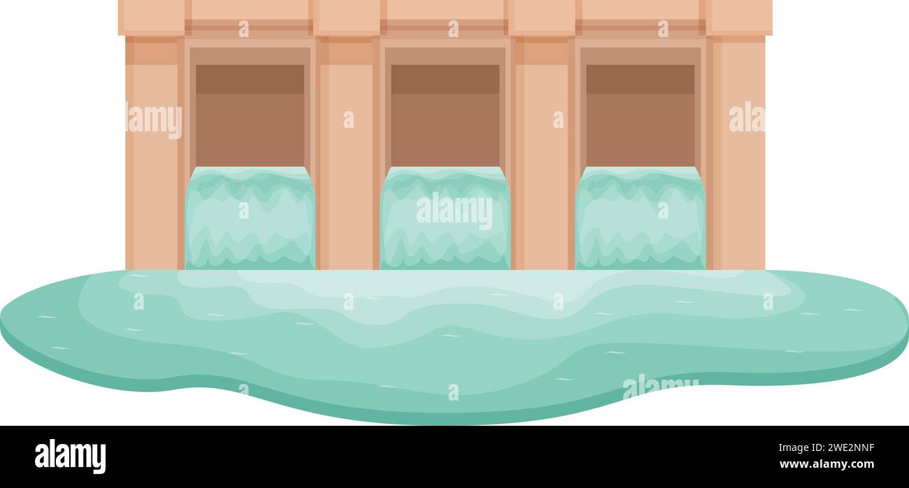 Ocean turbine power icon cartoon vector. Hydro energy. Nature source ...
