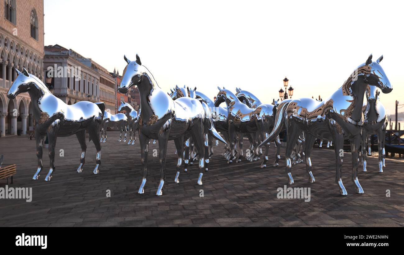 Metallic horses hi-res stock photography and images - Alamy