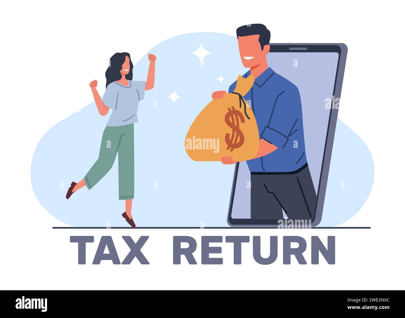 Tax refund Stock Vector Images - Alamy