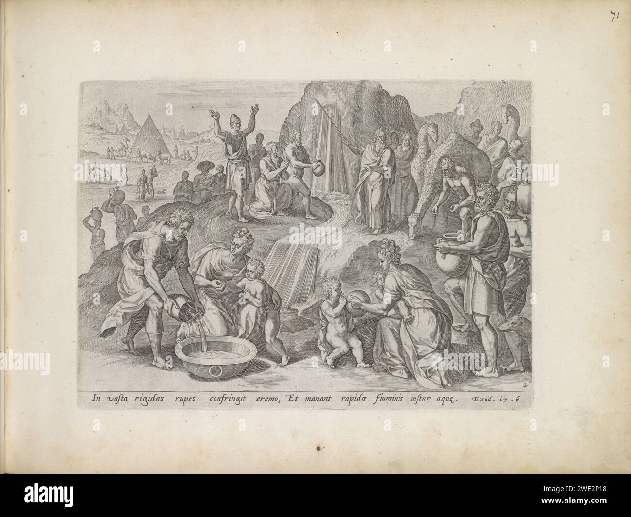 Moses strikes the rock water hi-res stock photography and images - Alamy