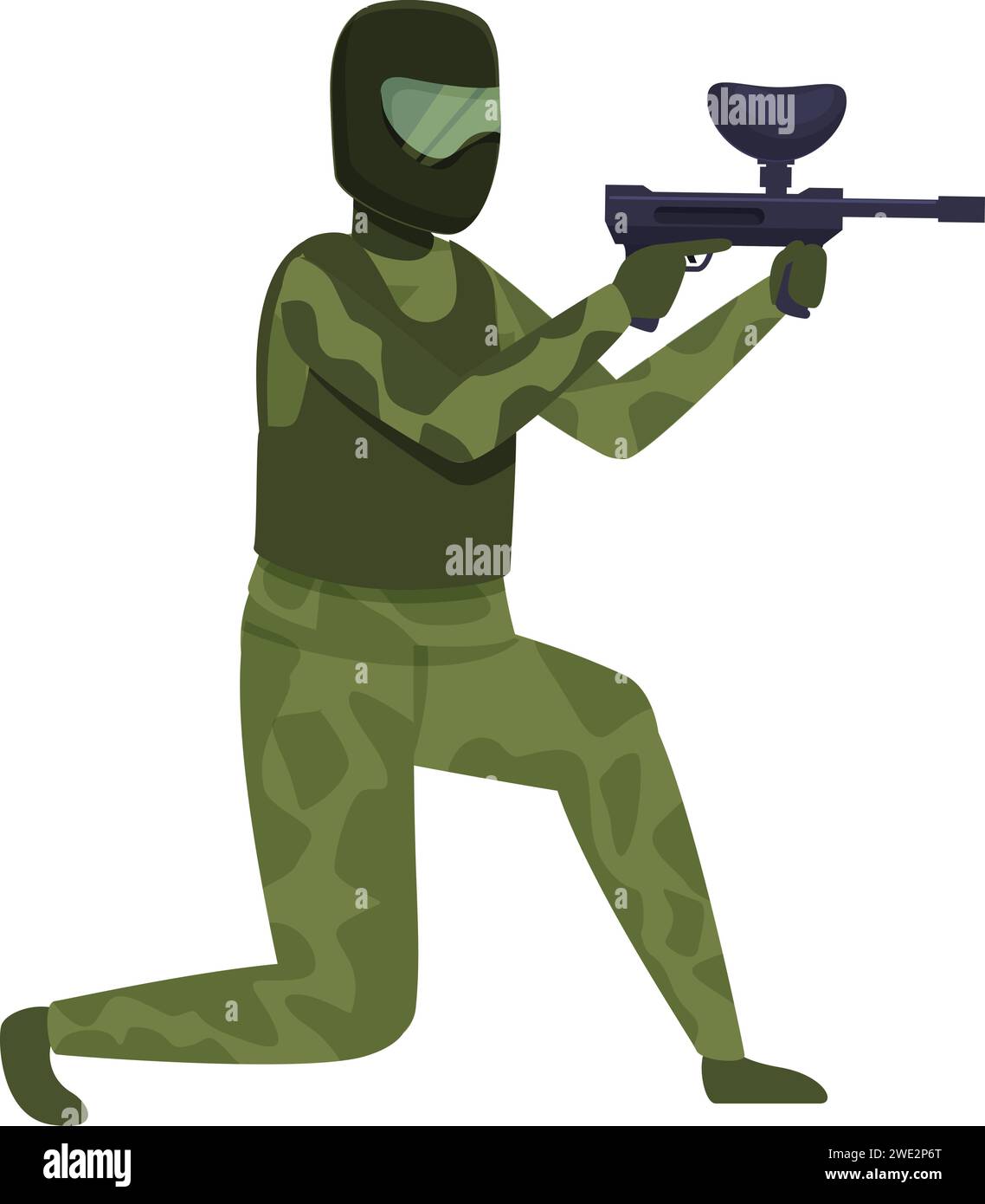 Extreme shooting paintball icon cartoon vector. Club mask. War fun ...
