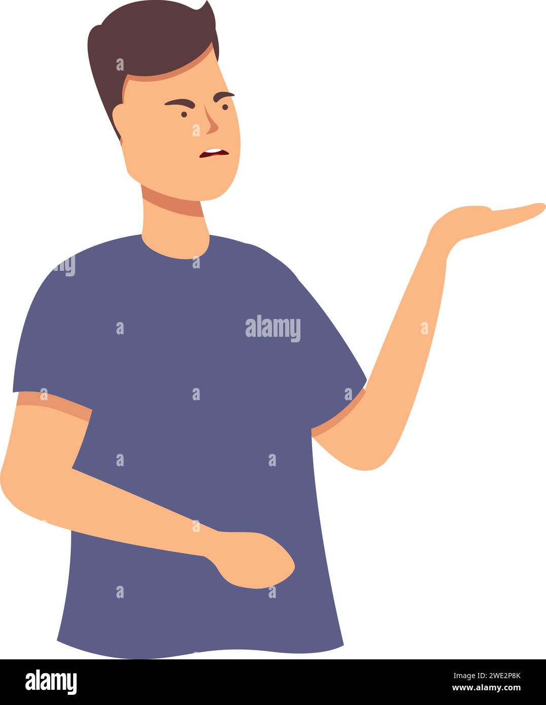 Stress boy icon cartoon vector. Team mind aggressive. Bad anger Stock ...