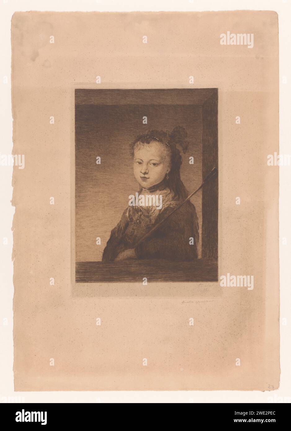 Girl like Herderin, Elisa Weiler, After Alfred William Finch, 1875 ...
