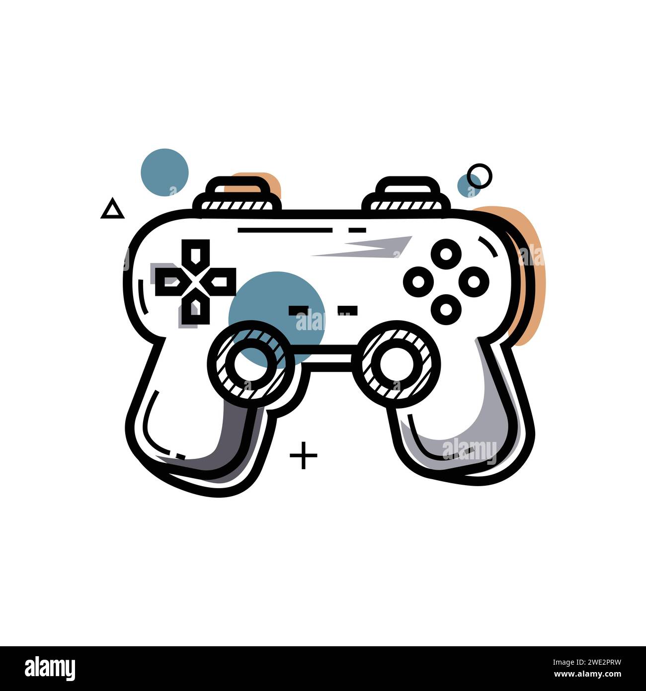 Hand drawing art of illustration joystick gamepad vector Stock Vector ...