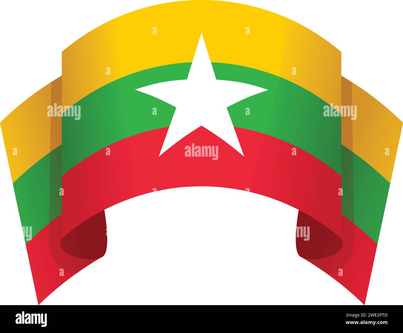 Flag festival day icon cartoon vector. Myanmar country. Holiday poster ...