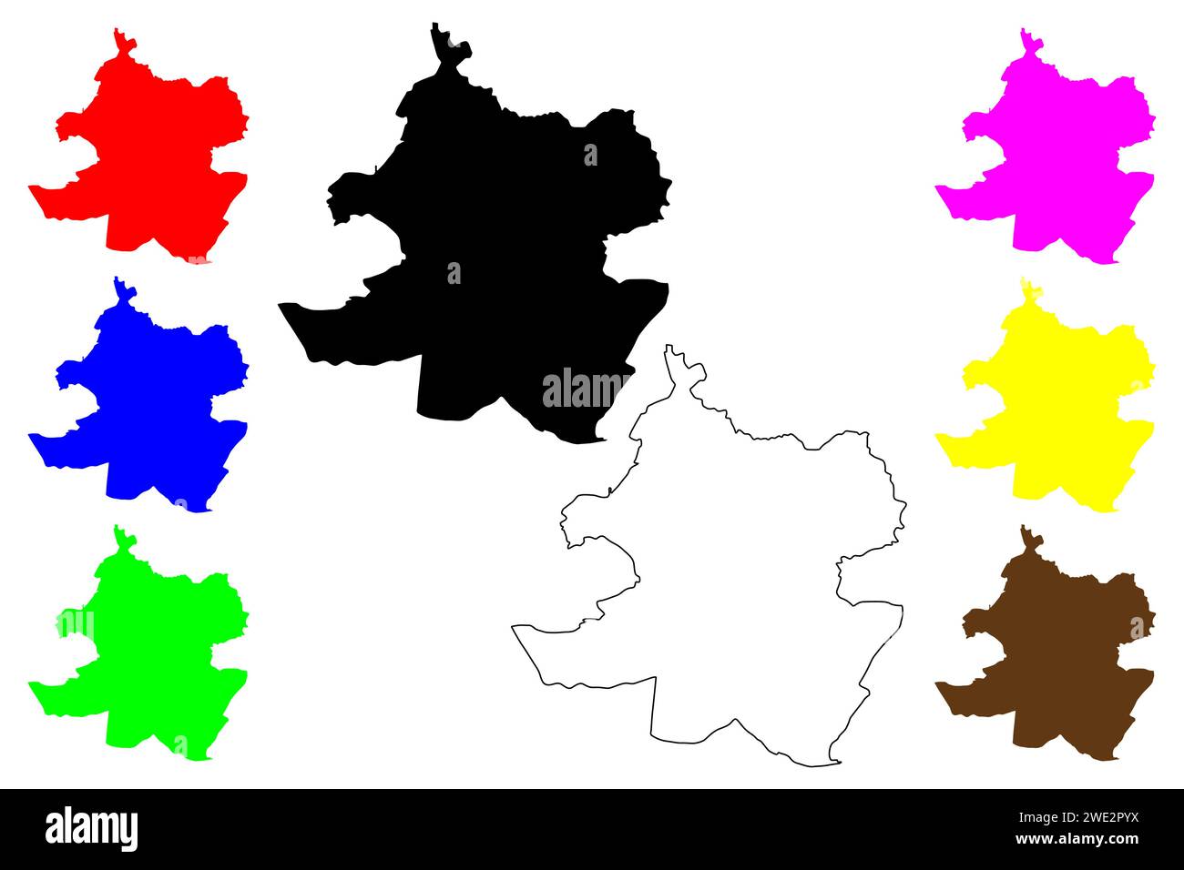 Madrid capital city (Kingdom of Spain) map vector illustration, scribble sketch Madrid map Stock ...