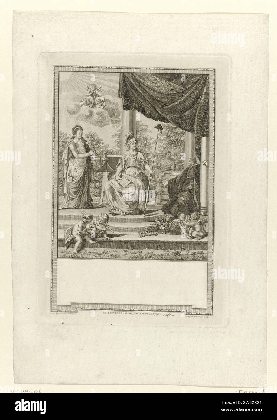 Allegory on the Alliance with France, 1795, Jeremias Snoek, 1795 print Allegory on the alliance ...