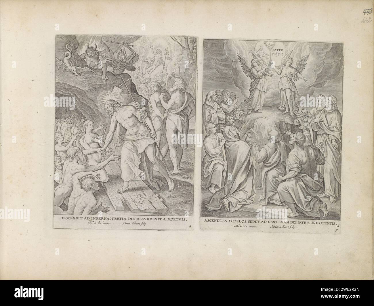 Christ in the Breed, 1643 print Illustration of the fifth article of ...