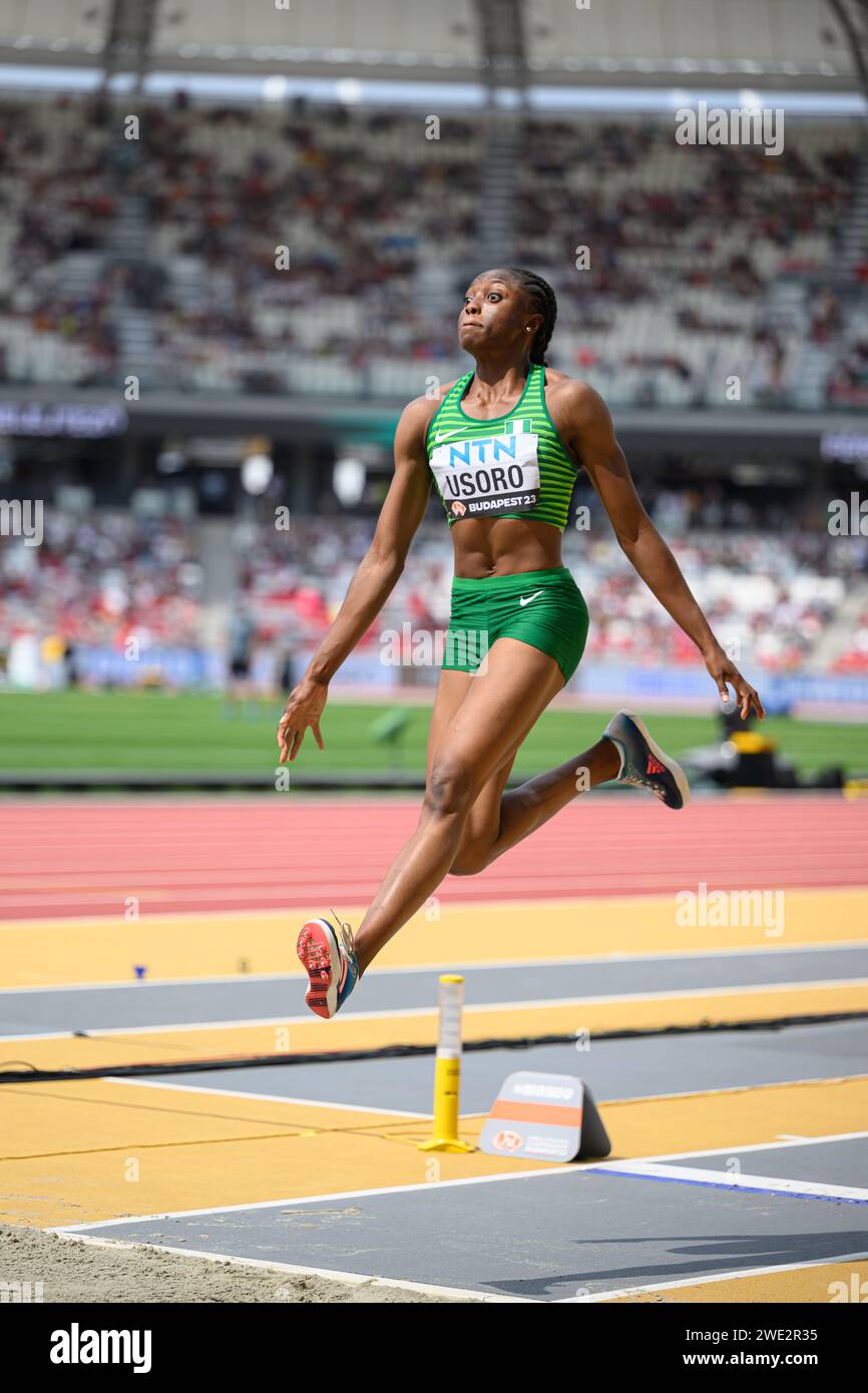 Ruth USORO participating in the long jump at the World Athletics ...
