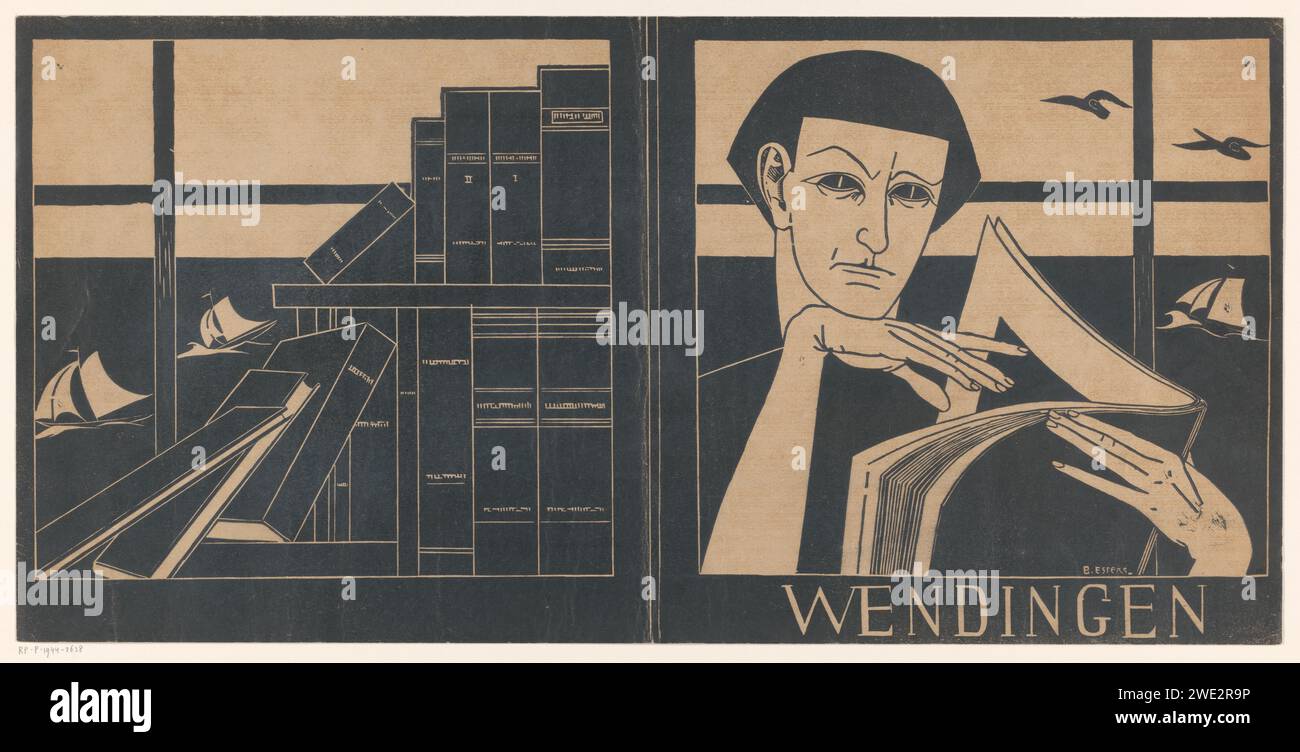 Cover for Wendingen, Bernard Essers, 1903 - 1925 print Folded cover for ...