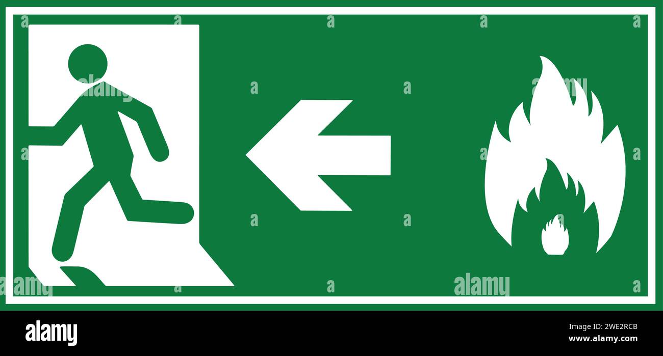 Emergency fire exit sign, Emergency sign, Emergency exit, Emergency ...