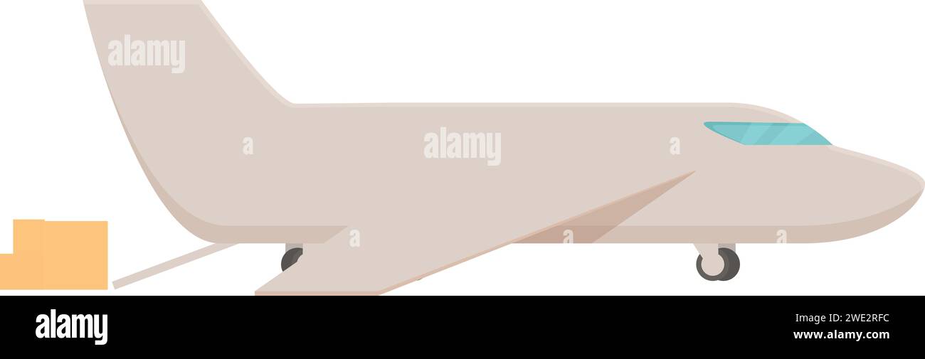 Cargo airplane icon cartoon vector. Handling air letter. Drop box Stock ...