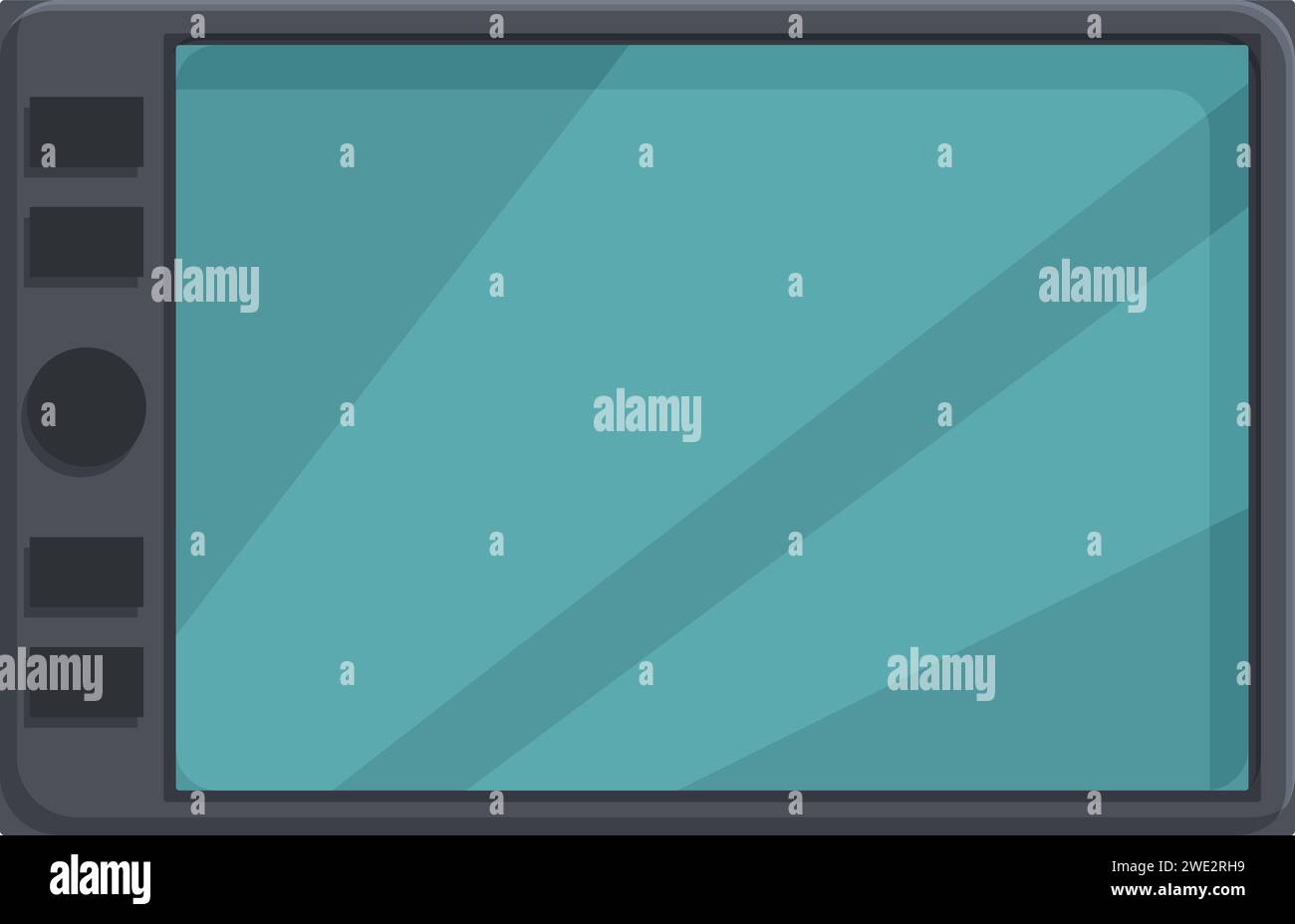 Digital car display audio icon cartoon vector. Stereo cd. Electronic ...